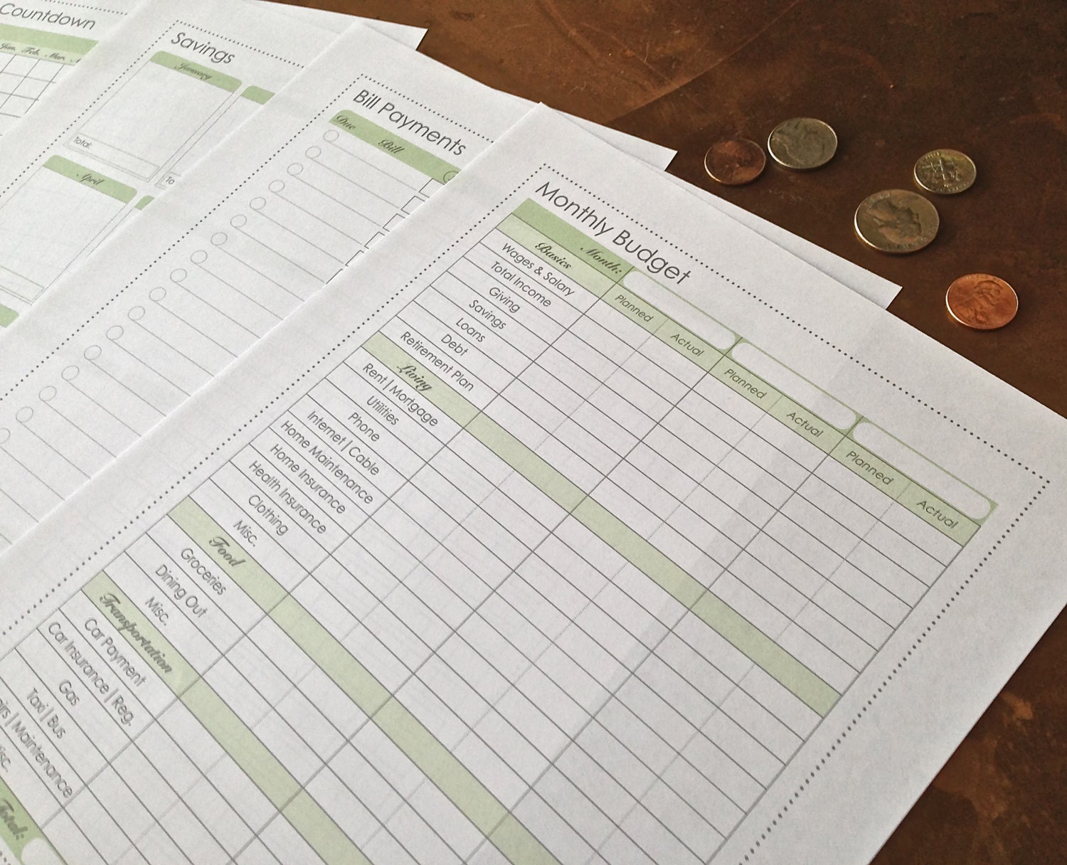 Budget & Finance Printable Pack INSTANT DOWNLOAD - Etsy