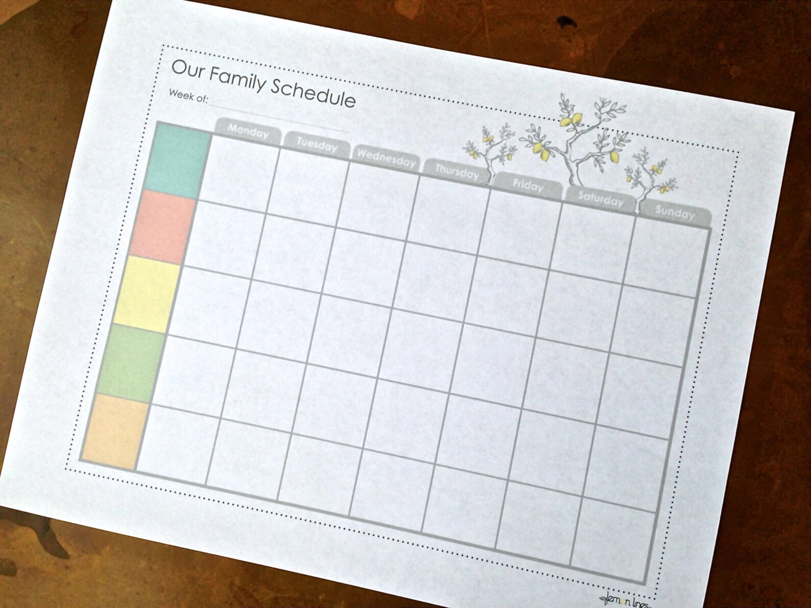 Weekly Family Schedule Printable - INSTANT DOWNLOAD - Etsy