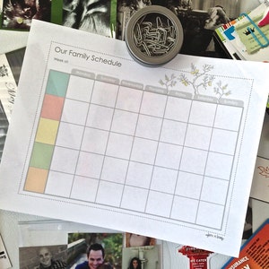 Weekly Family Schedule Printable - INSTANT DOWNLOAD - Etsy