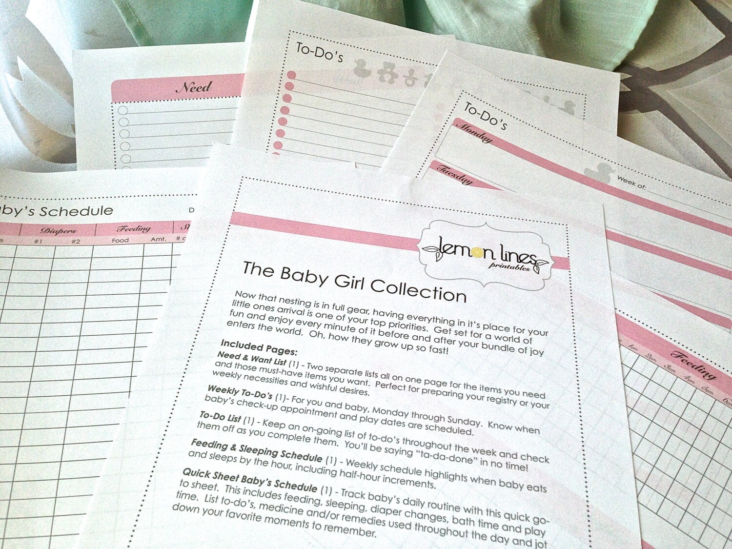 Baby Girl Printable Pack - INSTANT DOWNLOAD - Etsy