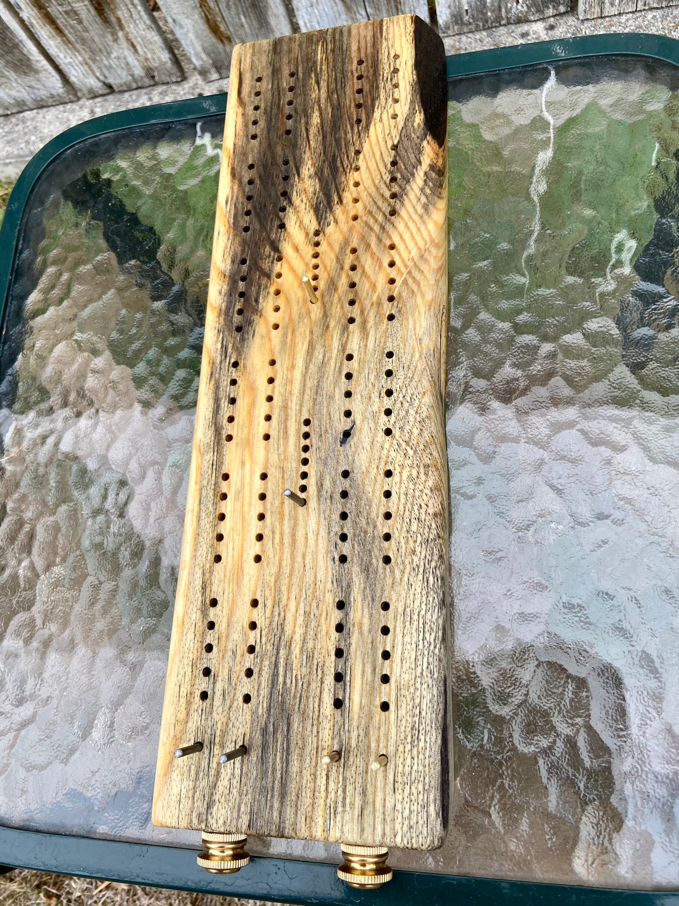 Rustic Blue Pine Cribbage Board - Etsy