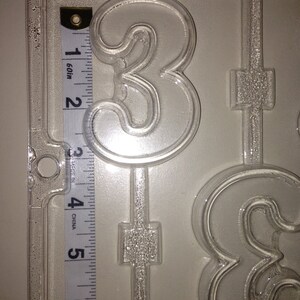 L48 - Chocolate Lollipop Mold - Number 3 - Etsy