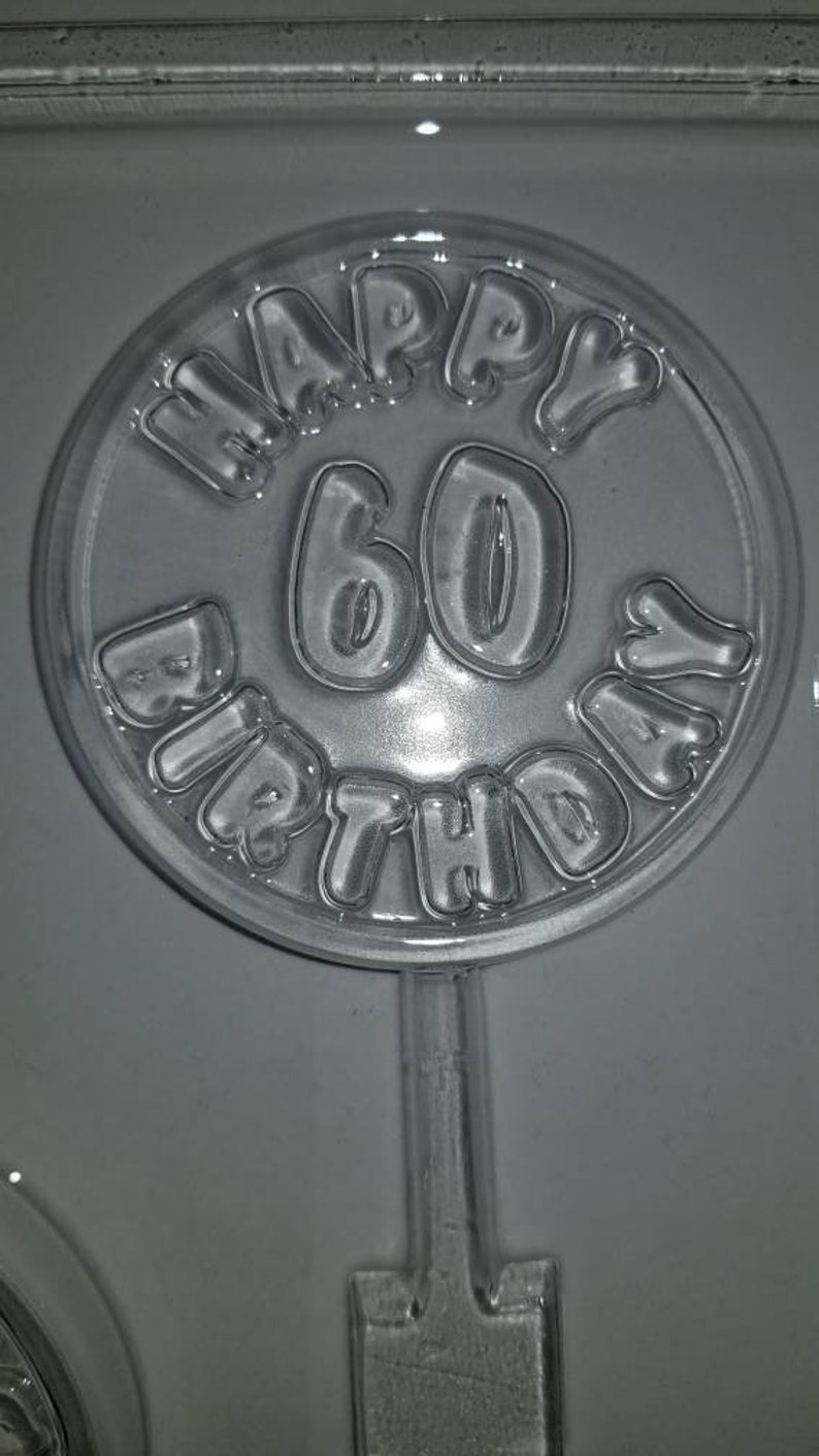 L72 Happy 60th Birthday Chocolate Lollipop Mold - Etsy