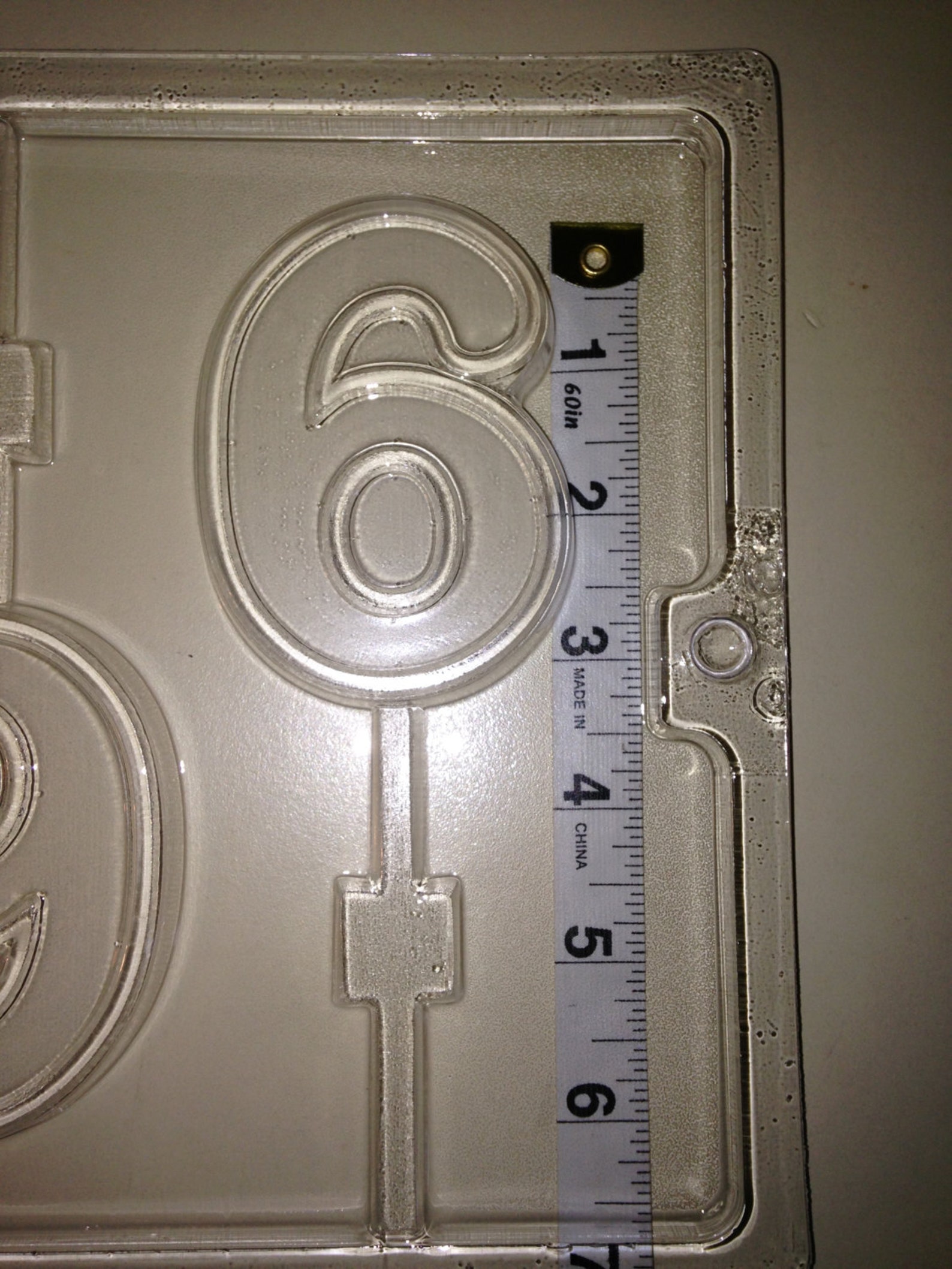 L52 - Chocolate Lollipop Mold - Number 6 - Etsy
