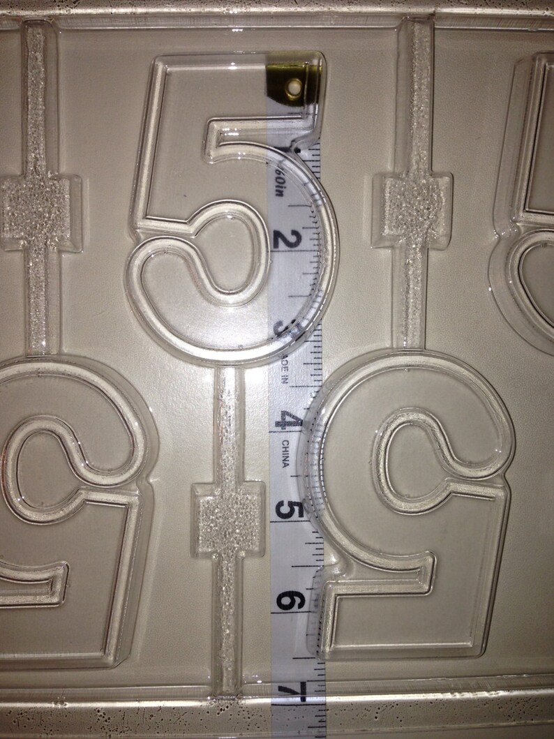 L50 - Chocolate Lollipop Mold - Number 5 - Etsy