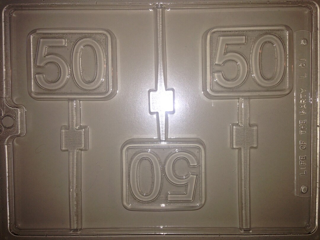 L61 - Chocolate Lollipop Mold - Number 50 - Etsy