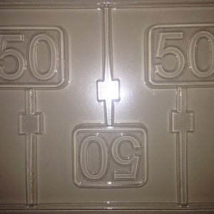 L61 - Chocolate Lollipop Mold - Number 50 - Etsy