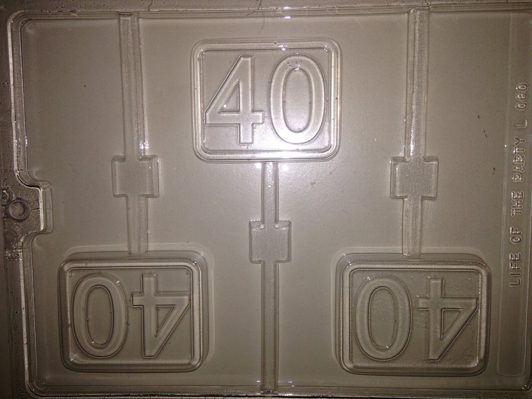 L60 - Chocolate Lollipop Mold - Number 40 - Etsy