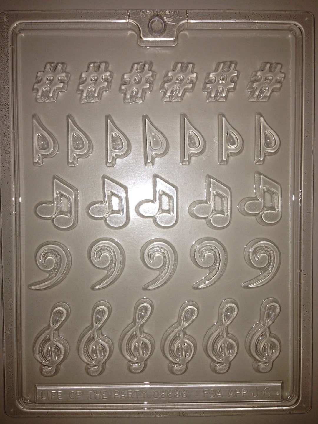 J6 Chocolate Music Note Mold - Etsy