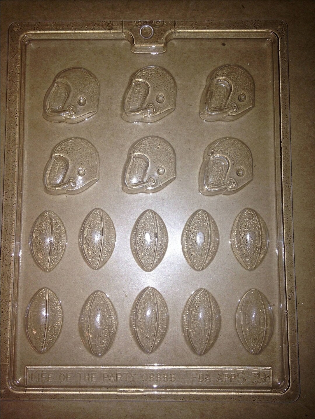 S39 - Chocolate Novelty Mold - Footballs and Helmets - Etsy
