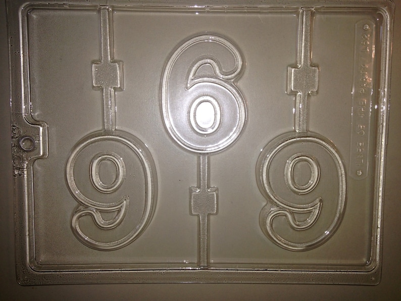 L52 - Chocolate Lollipop Mold - Number 6 - Etsy