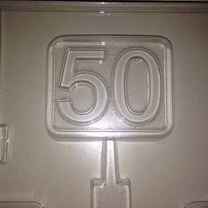 L61 - Chocolate Lollipop Mold - Number 50 - Etsy