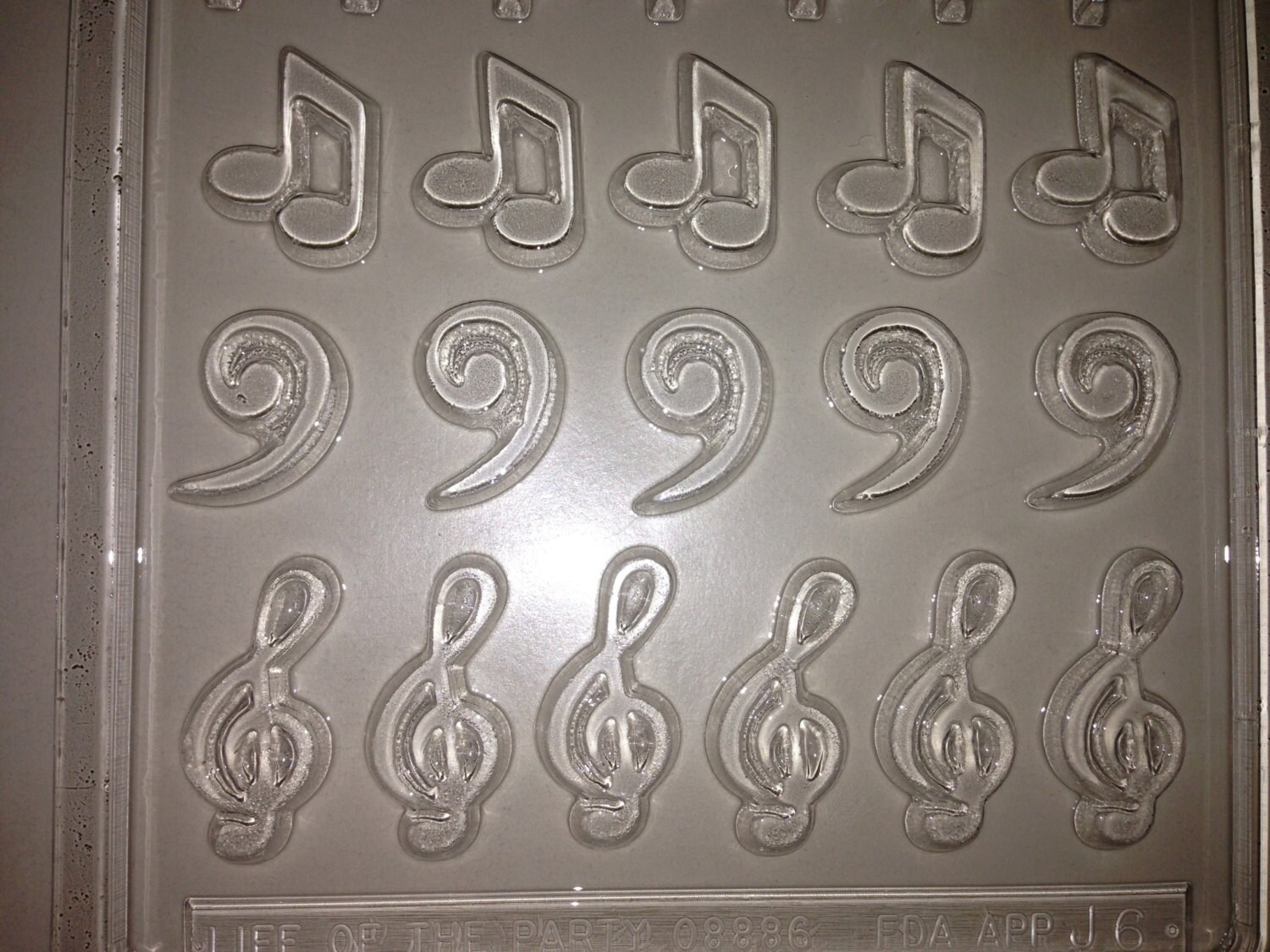 J6 Chocolate Music Note Mold - Etsy