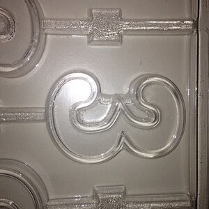 L48 - Chocolate Lollipop Mold - Number 3 - Etsy