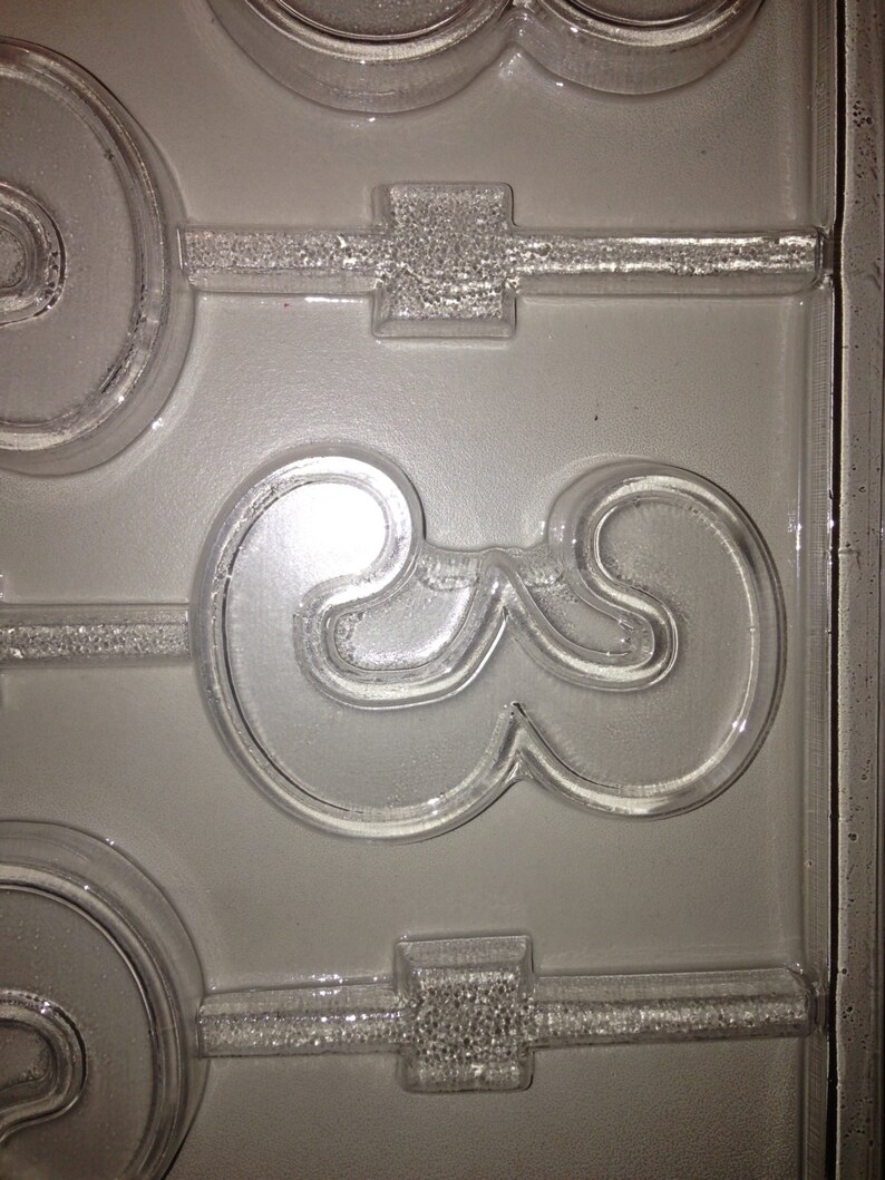 L48 - Chocolate Lollipop Mold - Number 3 - Etsy