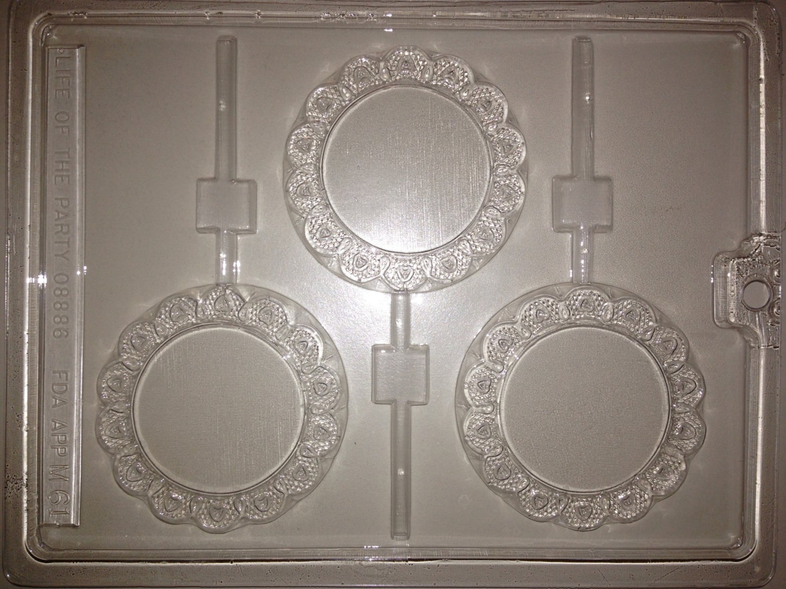 M61 Chocolate Lollipop Mold Plain Disk W/ Filigree Edging - Etsy