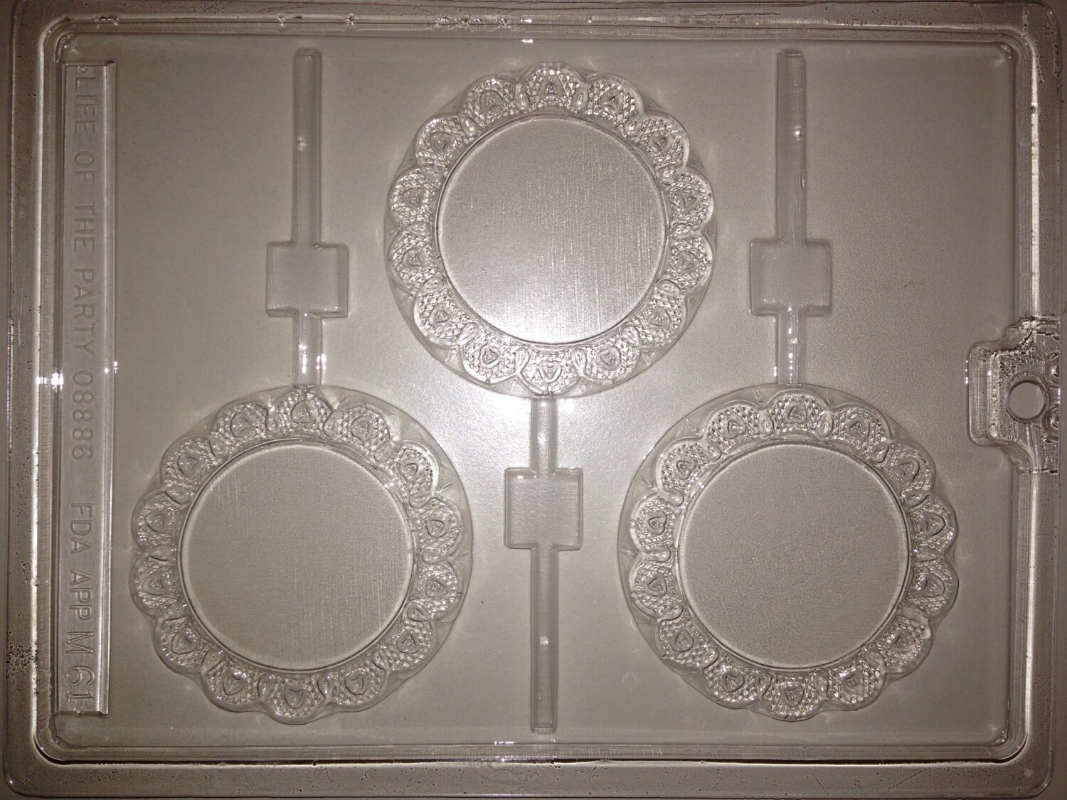 M61 Chocolate Lollipop Mold Plain disk w/ Filigree Edging | Etsy