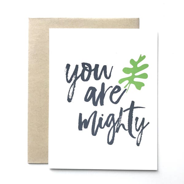 The Mighty Oak Tree Encouragement Card - Etsy