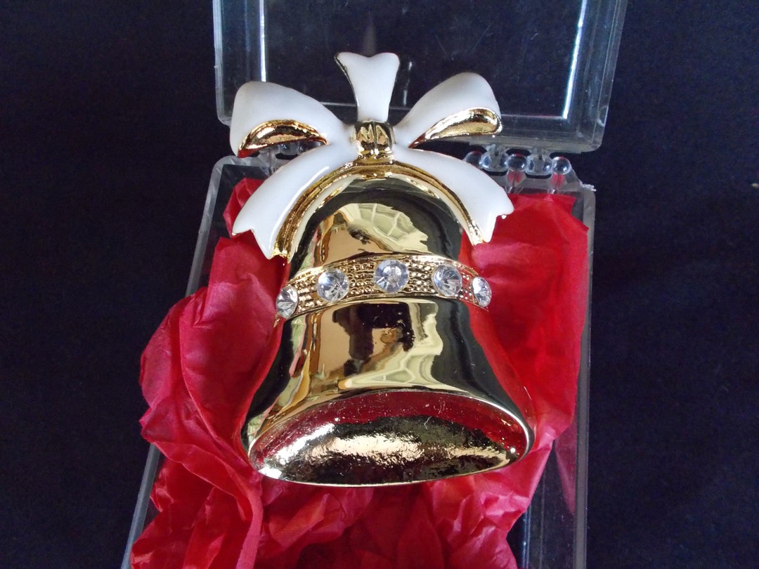 Vintage Large Home Interiors Gold Tone Christmas Bell Brooch - Etsy