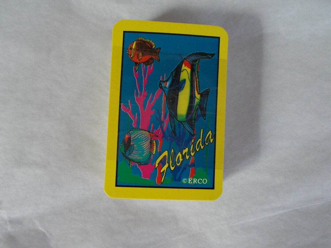 Vintage Miniature New in Package Florida Playing Cards // 1 - Etsy