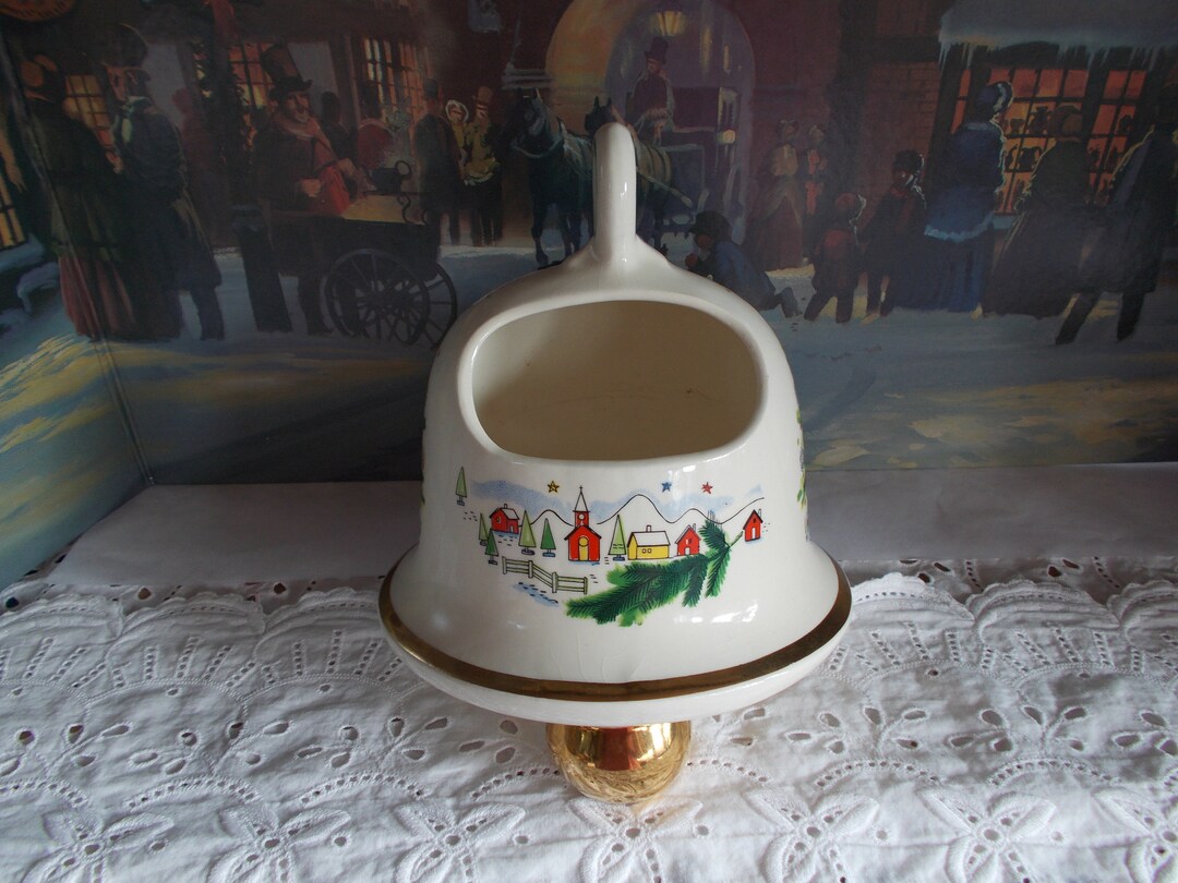 Vintage Ceramic Large Potpourri Christmas Bell - Etsy