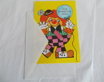 Clown Birthday Card | Etsy