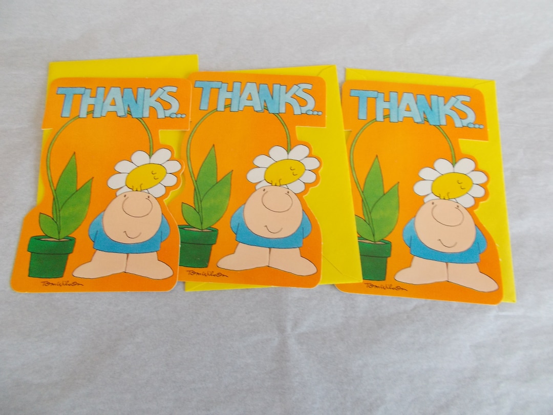 Vintage Unused 3 Ziggy Thank You Cards With Envelopes - Etsy