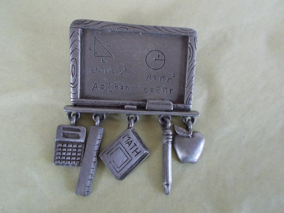 Vintage JJ School Teacher Dangling Brooch //2 | Etsy