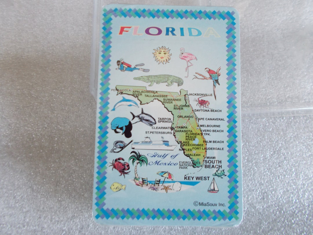 Vintage Never Used Florida Playing Cards // 1 - Etsy