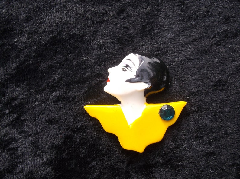 Vintage Jewelry Flapper Pin Handmade and Designed by - Etsy