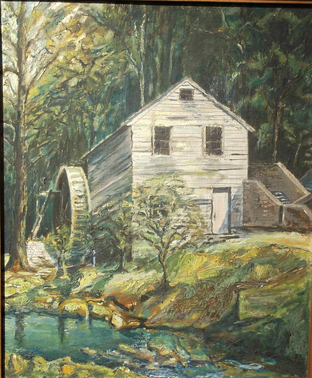 Country Mill, Howard Bell, Oil on Canvas, 17x21, - Etsy