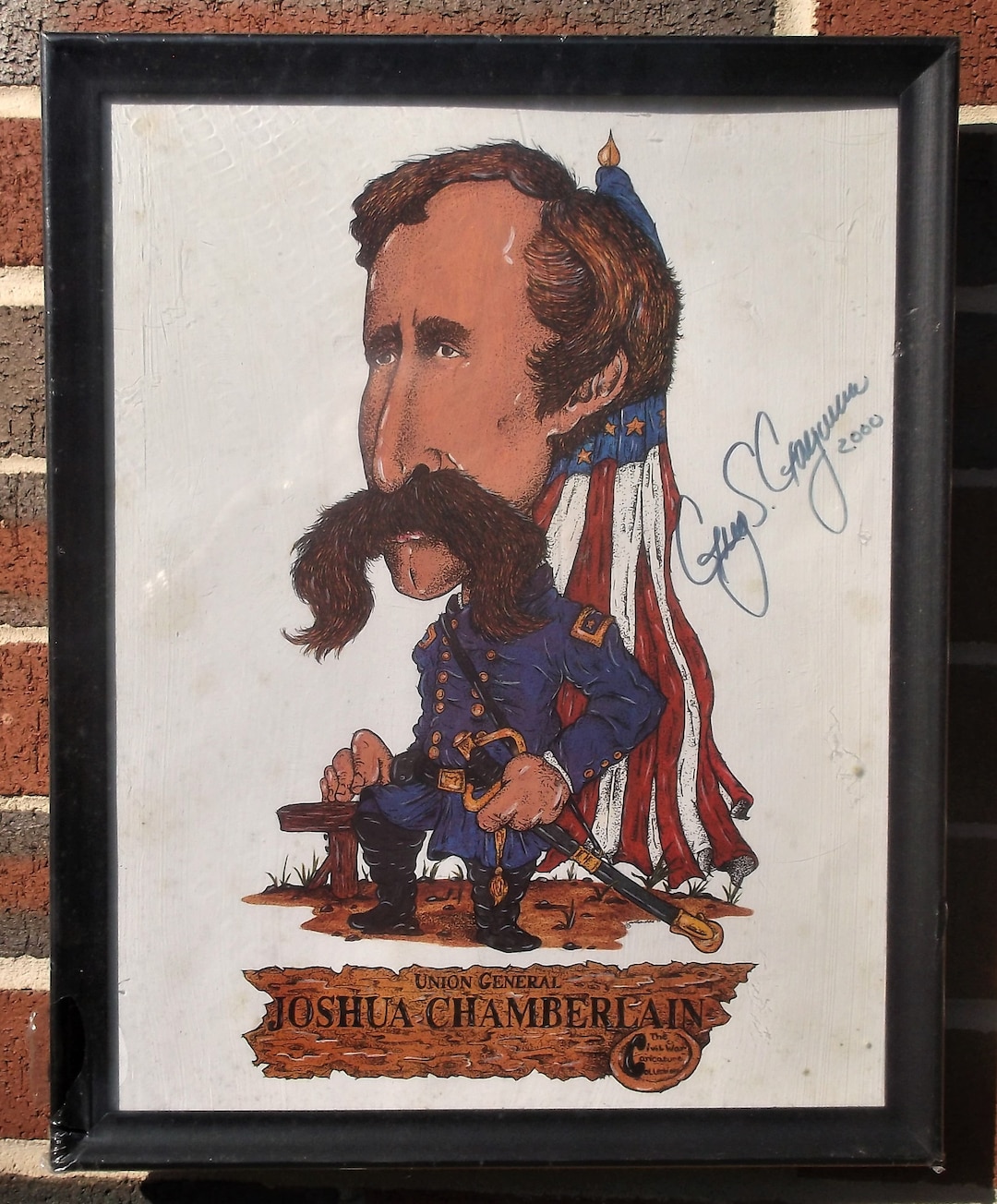 Union General, JOSHUA CHAMBERLAIN, Early Screen Print, Signed by Greg ...