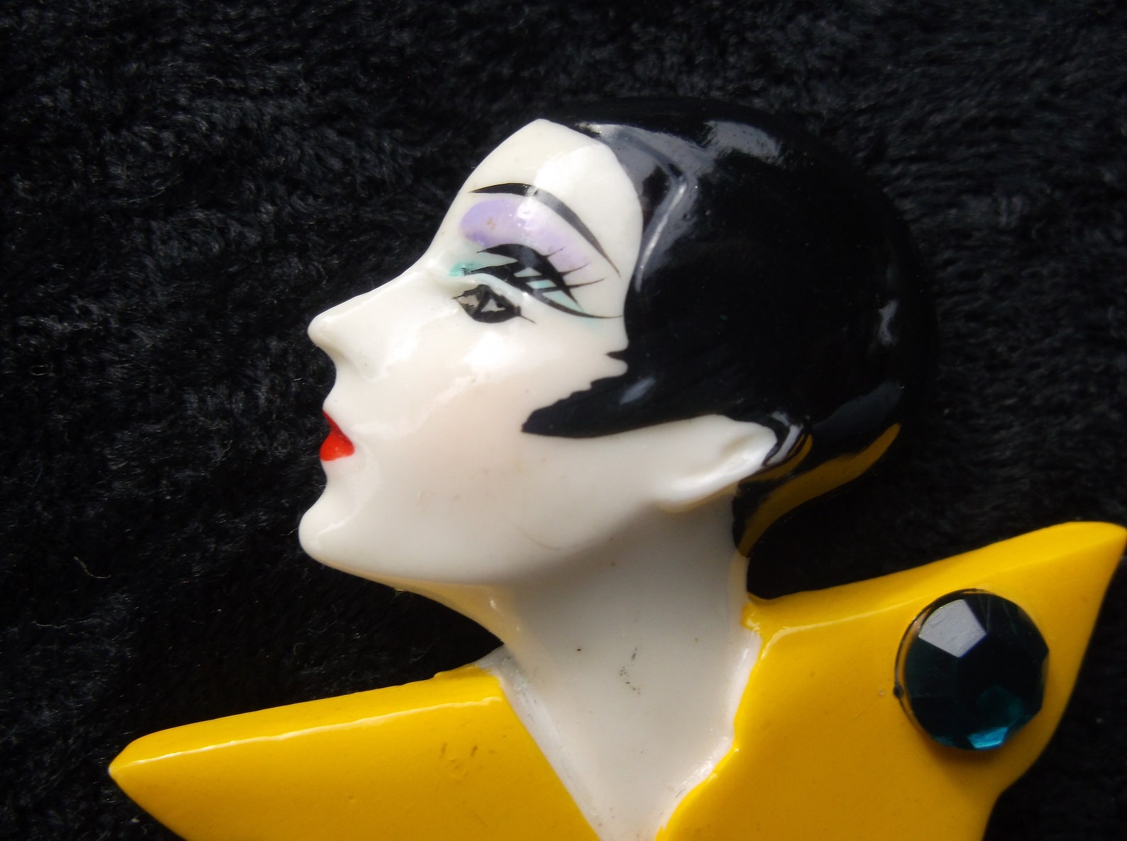Vintage Jewelry, Flapper Pin, Handmade and Designed by Caruilli, Ladies ...