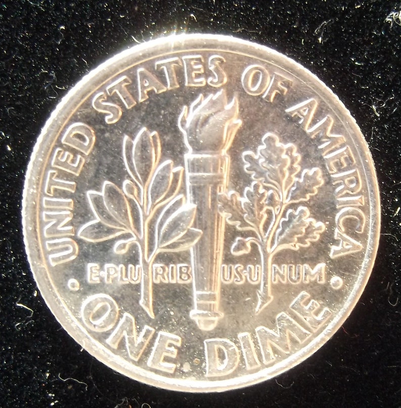 1986p Roosevelt Dime MS-64 Full Bands Torch Clad - Etsy