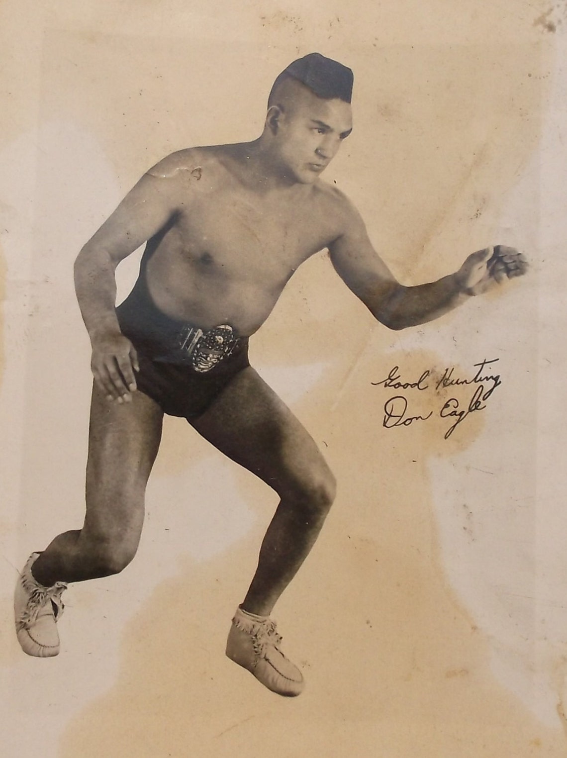 Chief Don Eagle marvelous Mohawk Wrestler Photo - Etsy