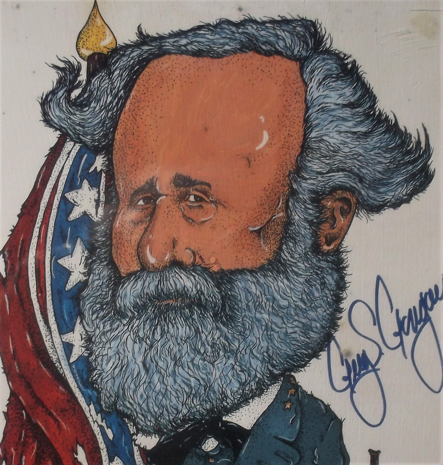 Confederate General, ROBERT E. LEE, Screen Print, Signed Greg. 2000 ...
