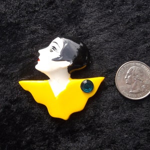 Vintage Jewelry, Flapper Pin, Handmade and Designed by Caruilli, Ladies ...