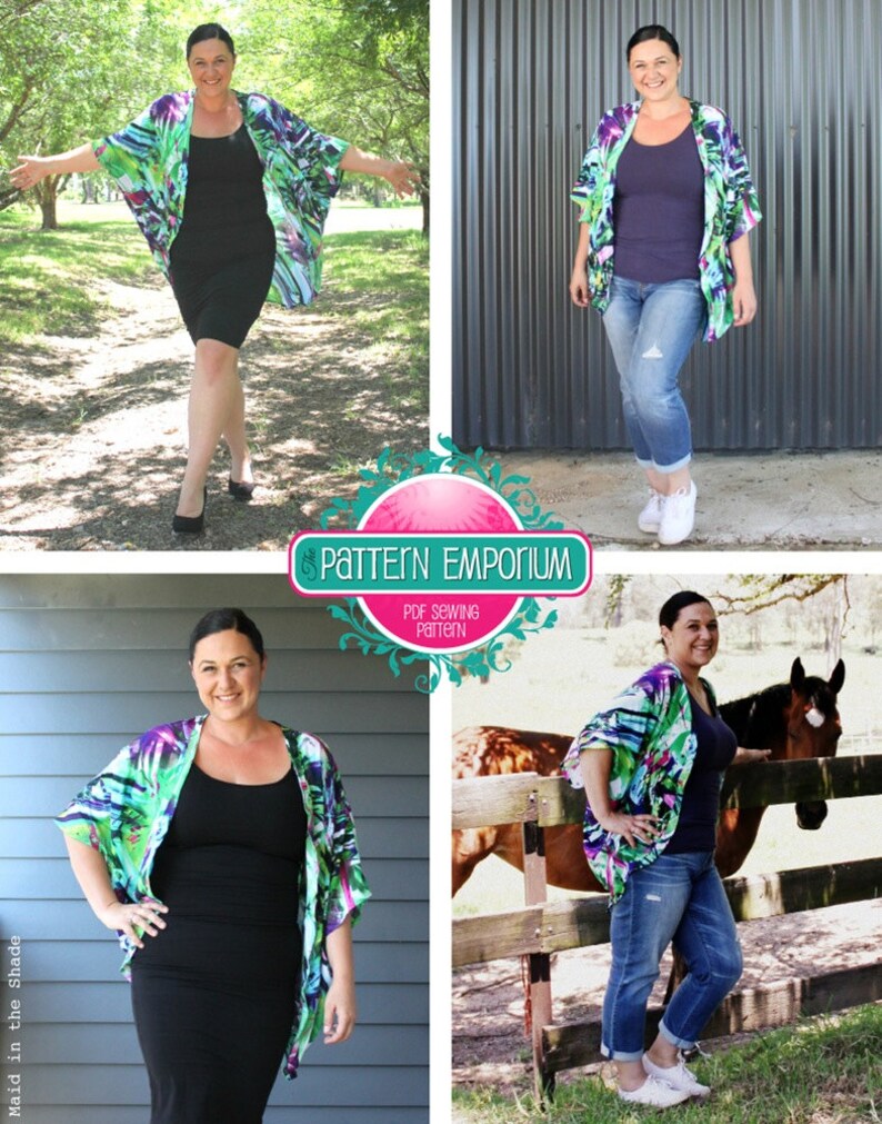 Batwing Jacket Sewing Pattern by Pattern Emporium Digital - Etsy Australia