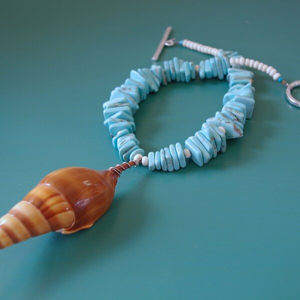 Seashell Unicorn Horn Necklace - Etsy