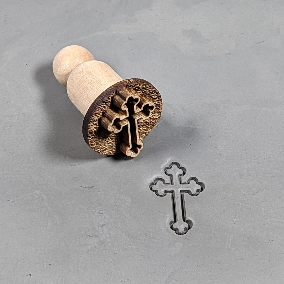 Stock Clay Stamp - Cross (SD435) - Etsy
