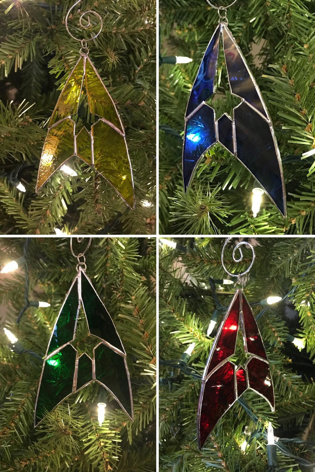 Star Trek Inspired Stained Glass Ornament Handmade Starfleet Emblem ...