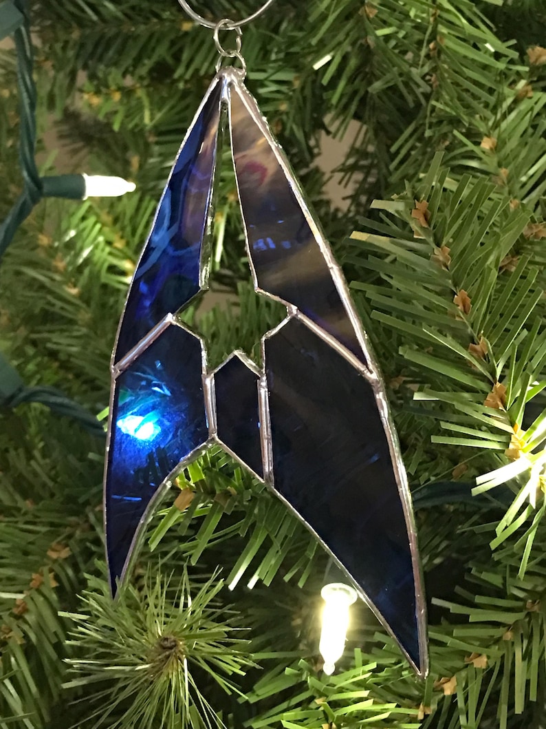 Star Trek Inspired Stained Glass Ornament Handmade Starfleet Emblem ...