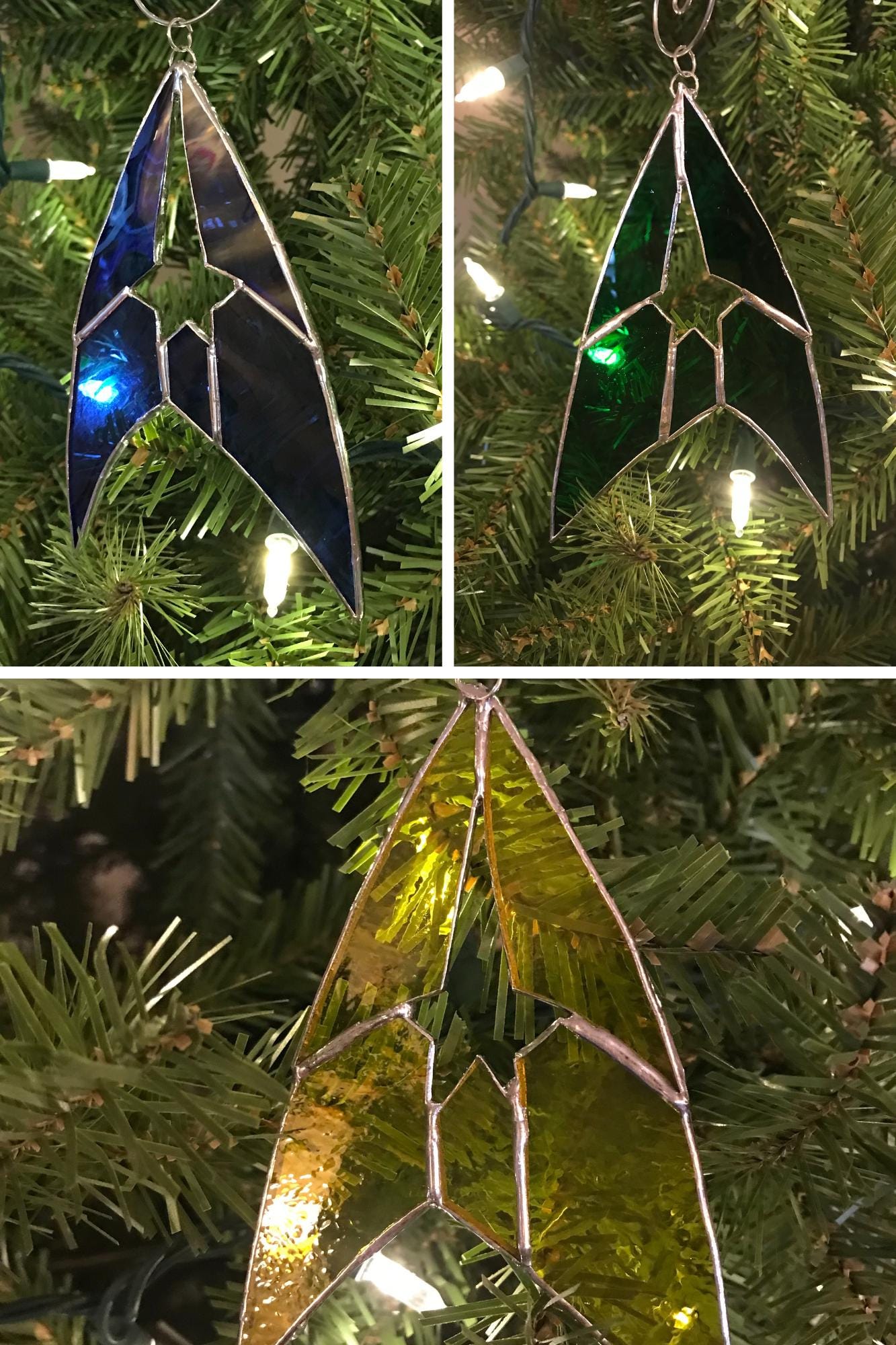 Star Trek Inspired Stained Glass Ornament Handmade Starfleet Emblem ...