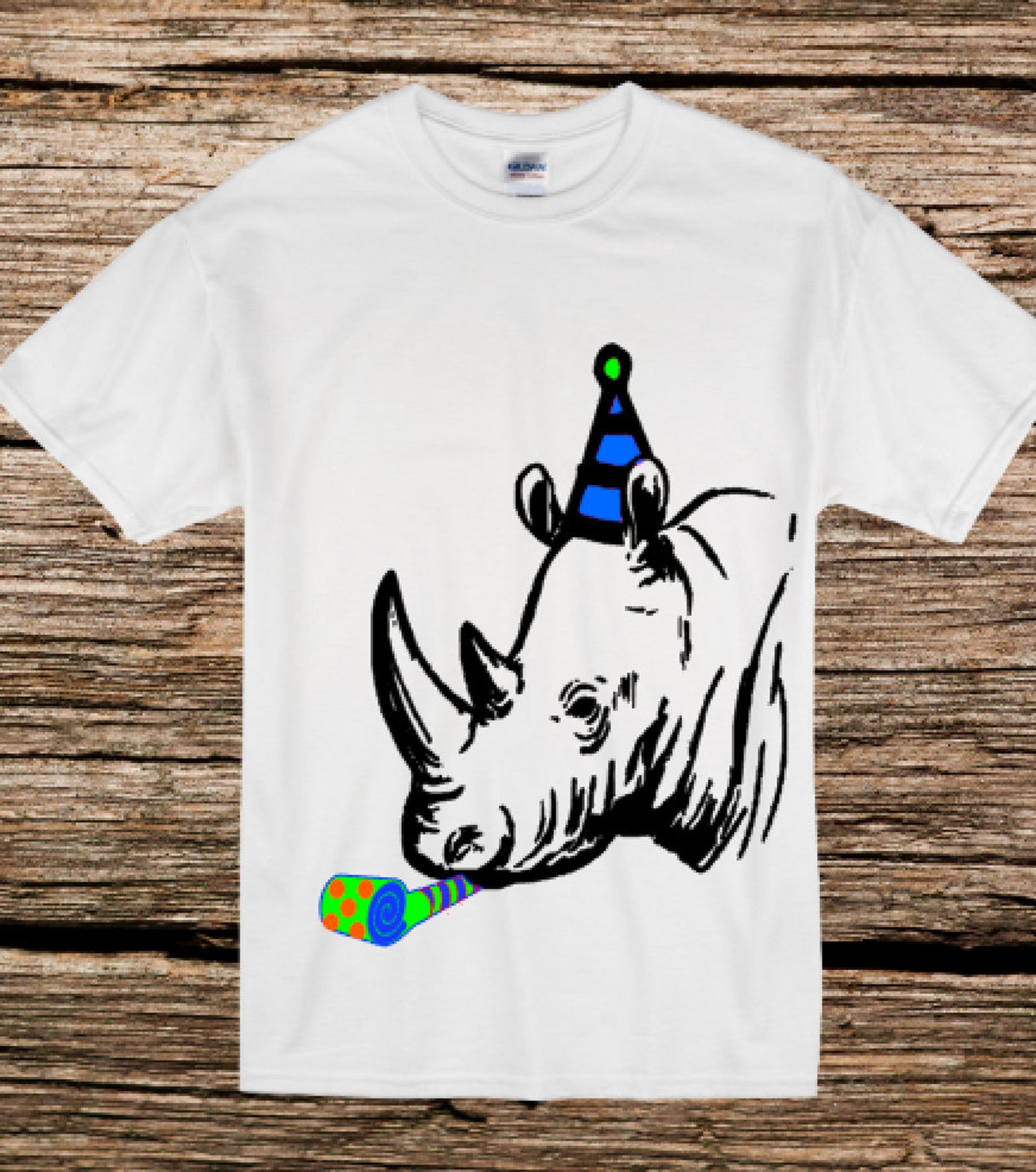 Birthday Rhino Party Horn Zoo Safari add personalization | Etsy