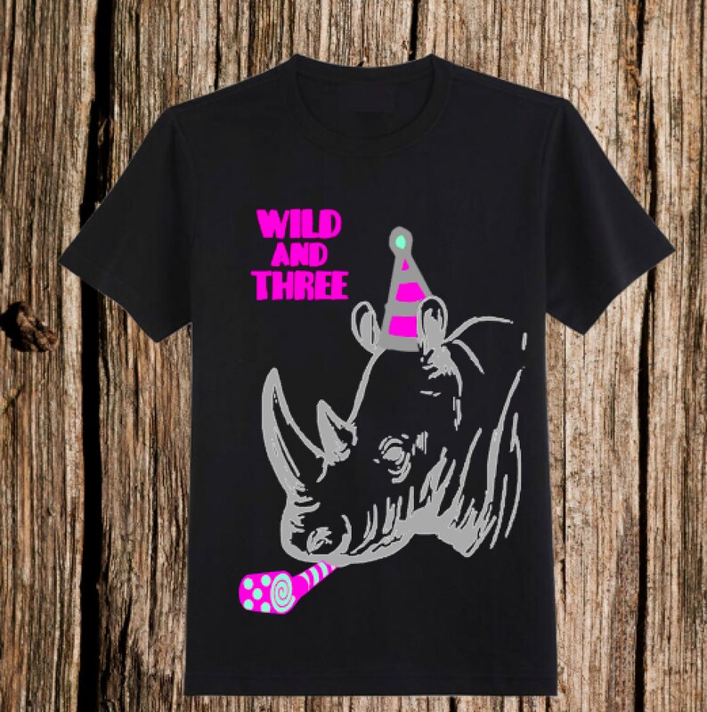 Birthday Rhino Party Horn Zoo Safari add personalization | Etsy