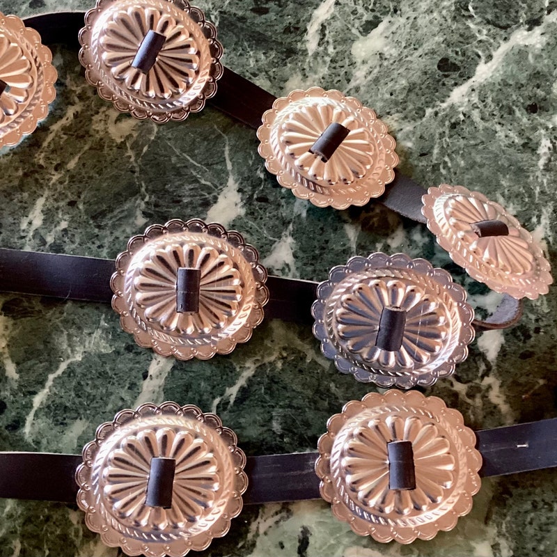 Nickel Conchos - Etsy