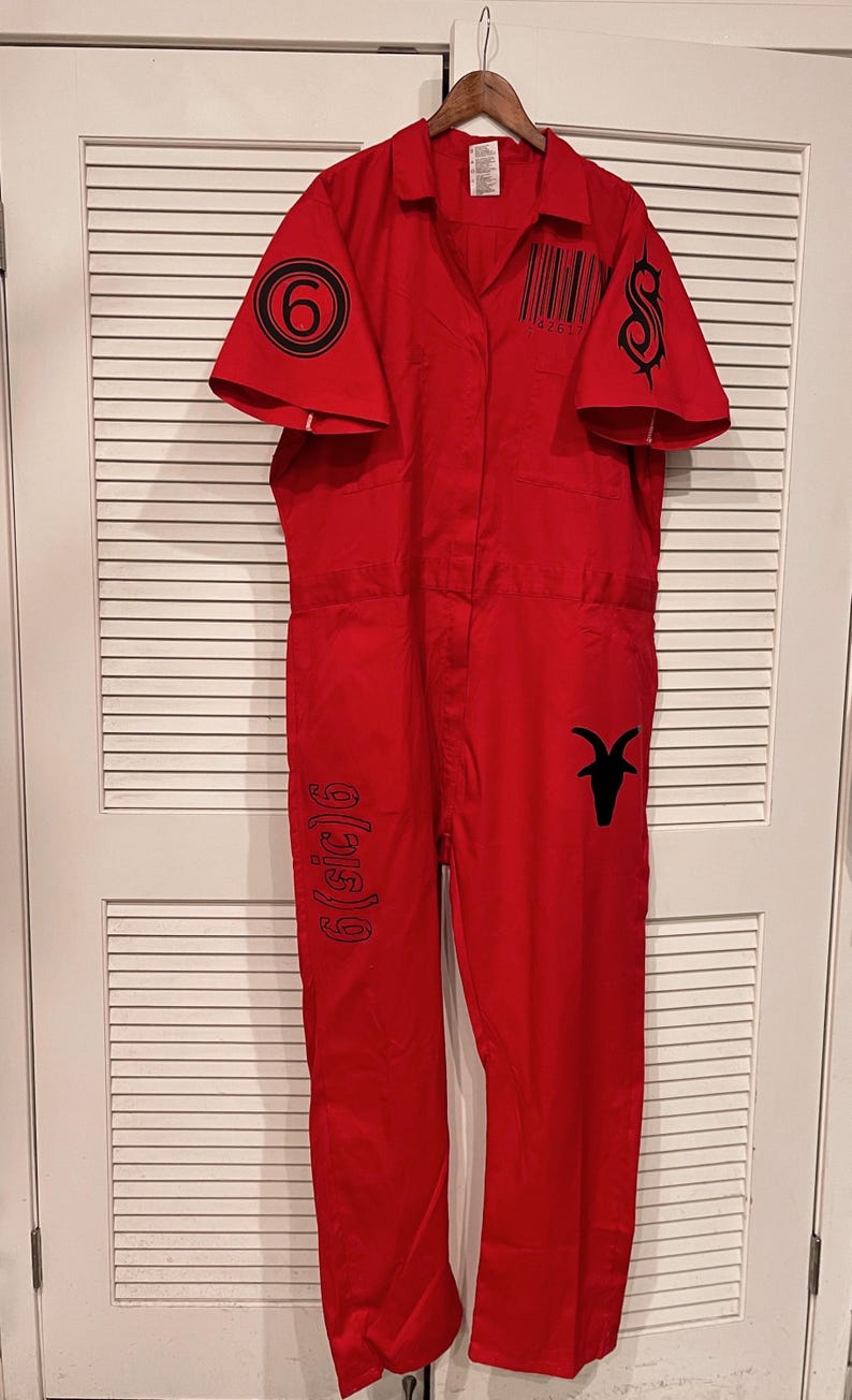 IRON-ON Vinyl Slipknot Jumpsuit Decals Patches Metal Battle Jacket Vest ...