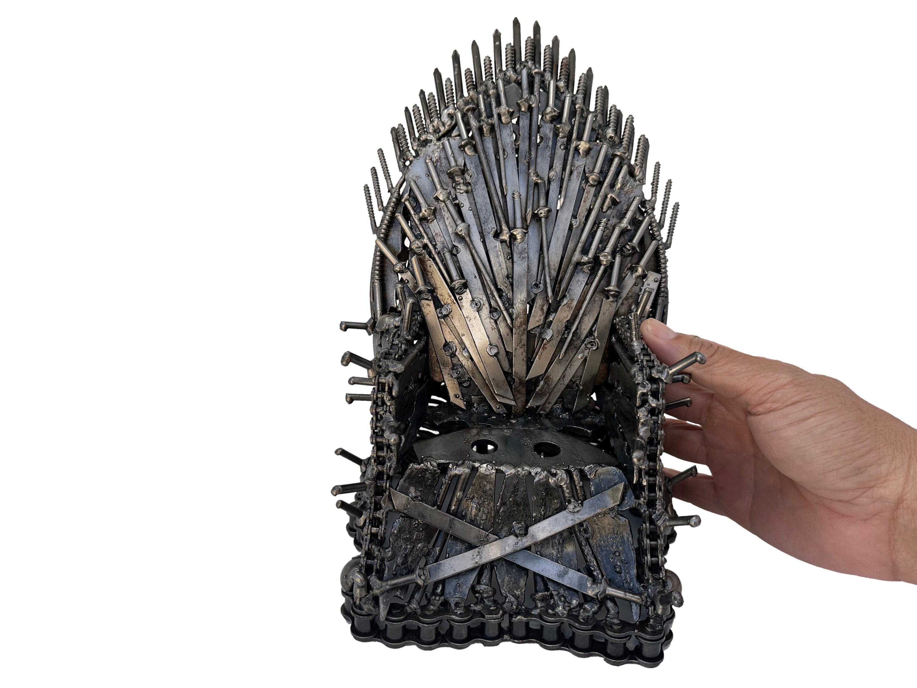 The Unique Metal Iron Throne Chair Inspired Sculpture. 10'' Tall ...