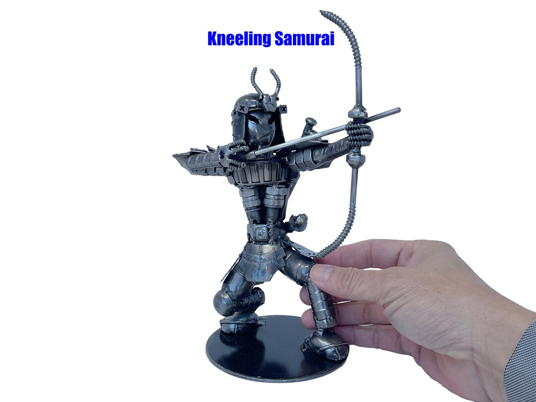 Samurai Japanese Warrior W/ Bow 9 Inches Tall. 100% Handmade. Made Out ...