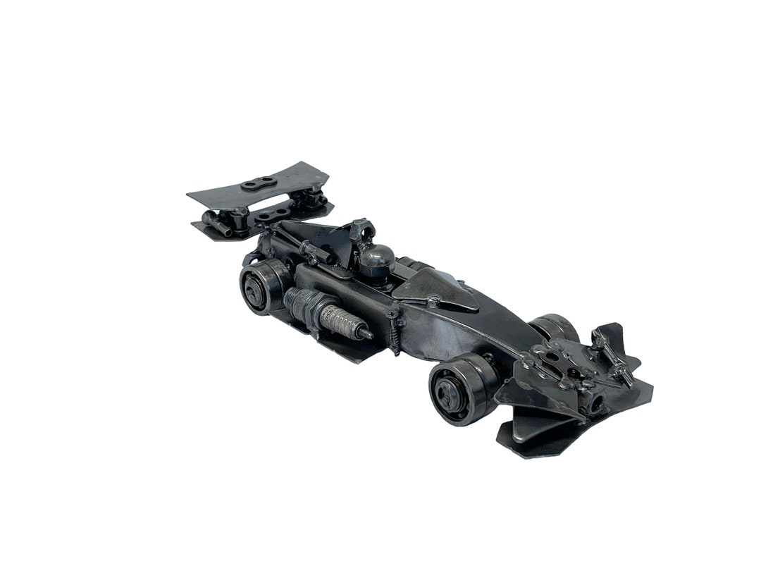 Formula One Racing Car Sculpture. 100% Handcrafted, Made Out of Scrap ...
